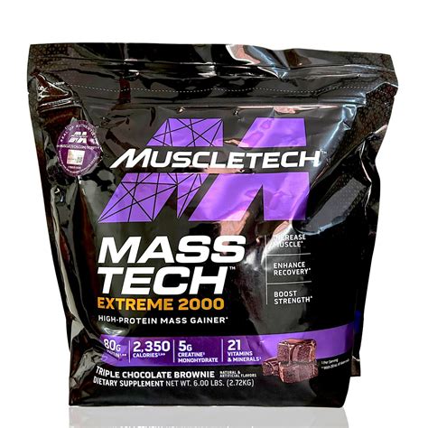 Masstech Extreme 2000 6 Lbs Triple Chocolate Brownie Muscletech