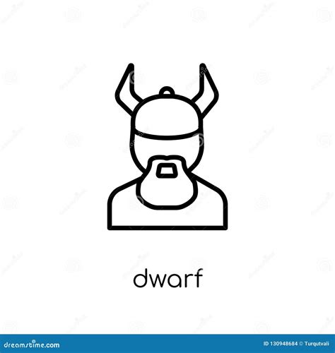 Dwarf Icon Trendy Modern Flat Linear Vector Dwarf Icon On White Stock Vector Illustration Of