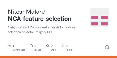 Github Niteshmalanncafeatureselection Neighborhood Component