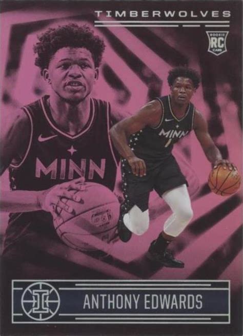 2020 21 Panini Illusions Rookies Anthony Edwards 152 Trophy Collection Pink Rc For Sale