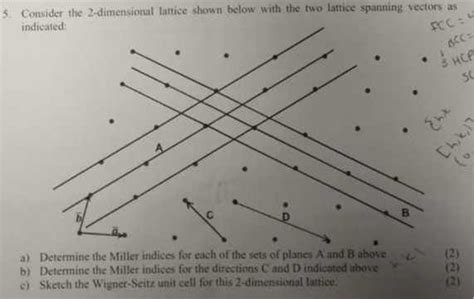 [get Answer] 5 Consider The 2 Dimensional Lattice Shown Below With The