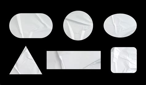 종이 질감을 가진 다양한 모양의 스티커 세트 복고풍 라벨 태그 및 디자인 요소를위한 접착 스티커 스티커에 대한 스톡 사진 및 기타 이미지 Istock