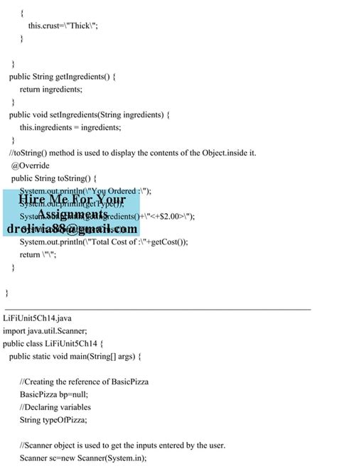 BasicPizza Javapublic Class BasicPizza Declaring Instance Pdf