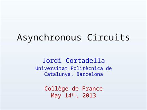 Pptx Asynchronous Circuits Dokumen Tips