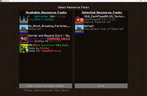 My Texture Packs Dont Load Work Have Any Textures R Hypixelskyblock