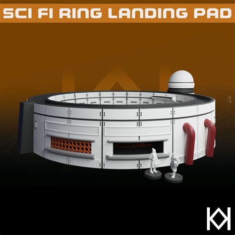 3D Printable Sci Fi Ring Modular Landing Pad By Kathy Millatt Modelling