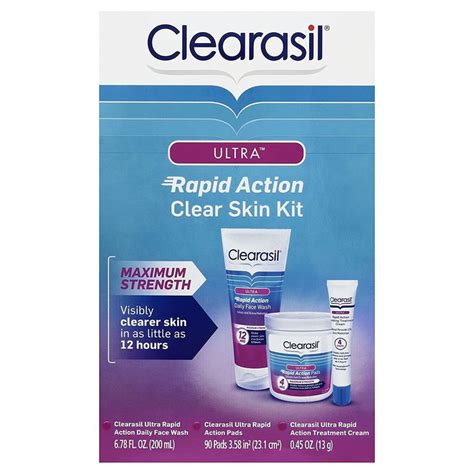 Clearasil Ultra Rapid Action Clear Skin Kit 3 Piece Clearasil Diy