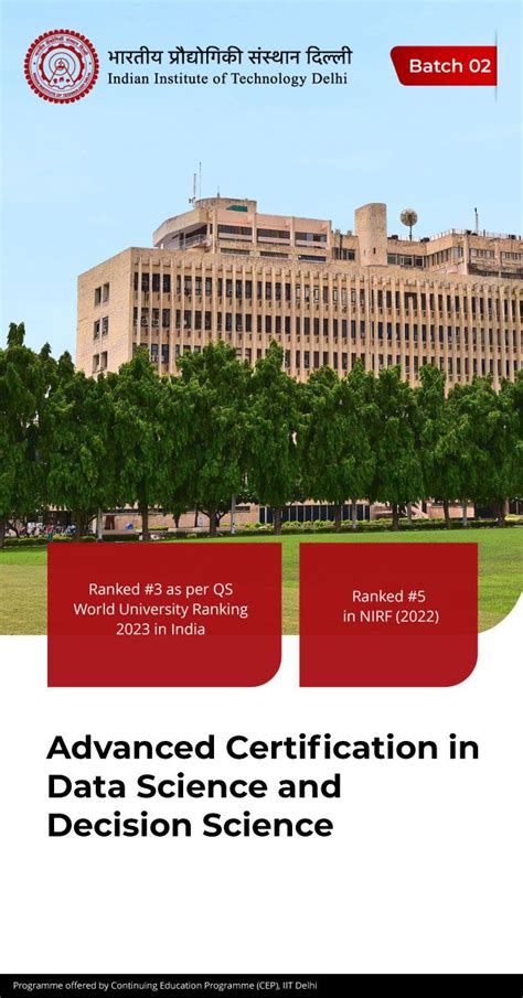 Advanced Certification In Data Science And Decision Science Batch 02 Timespro Executive