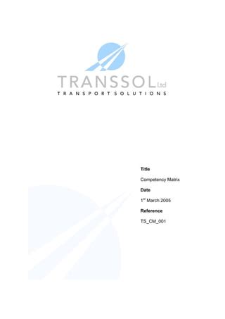 Competency Matrix V PDF