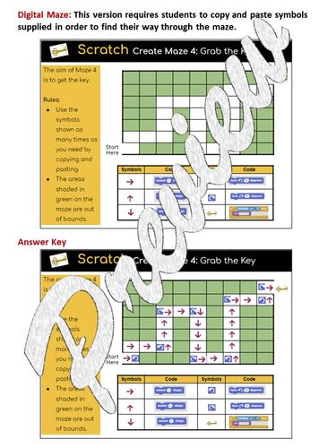 Scratch Programming Coding Mazes Coding Unplugged Activities