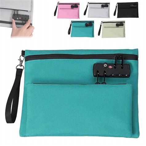 Zourih Money Bag With Lock Double Layer Cash Bag Bank Bag For Cash