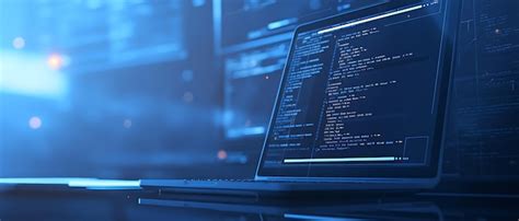 Closeup Of A Laptop Screen Displaying Lines Of Code Premium AI