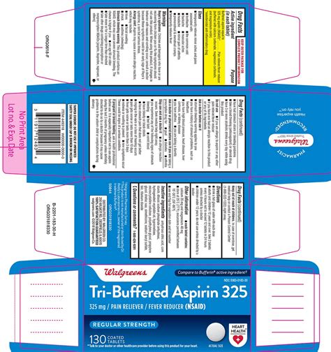 Regular Strength Tri Buffered Aspirin Tablet Film Coated Walgreen