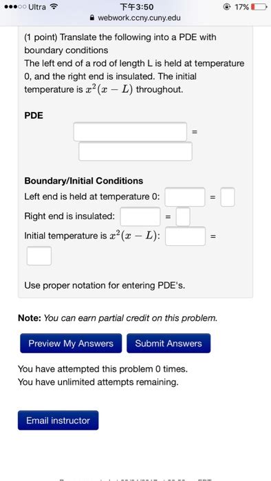Solved Translate The Following Into A PDE With Boundary Chegg Com