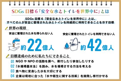 Sdgs目標6「安全な水とトイレを世界中に」とは？現状と取り組み事例：朝日新聞sdgs Action