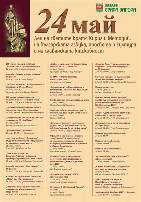 24 май Ден на светите братя Кирил и Методий на българската азбука