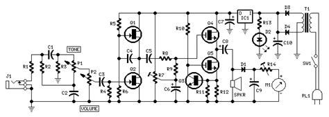 Solid State Guitar Amplifier Schematics