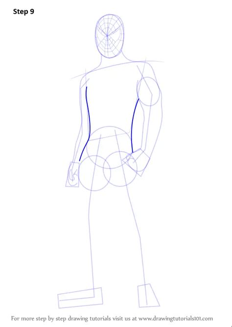 How To Draw Spiderman Standing Spiderman Step By Step