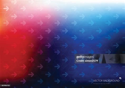 Blue And Red Color Background With Fading White Direction Arrow Pattern High Res Vector Graphic
