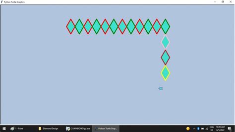 Python Program To Basic New Diamond Design Using The Python Tkinter Kashipara