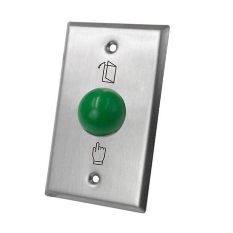 Durable Stainless Steel Exit Button Flat Mushroom Switch Push Button For Access Control