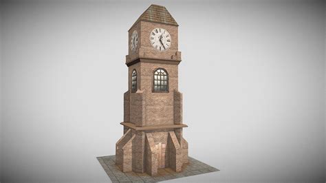 Clock Tower Low Poly Game Model 3d Model By Manpreet Rana
