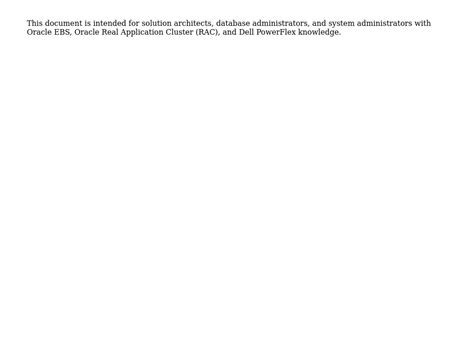 Audience Solution Insight Oracle E Business Suite On Dell Powerflex Infrastructure Dell