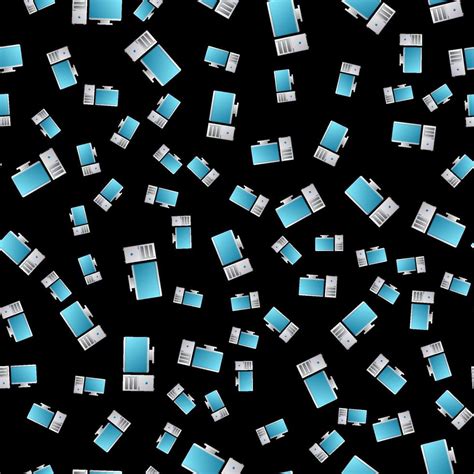 Pc Pattern Seamless Computer Ornament Data Processor Background Vector 13632983 Vector Art At