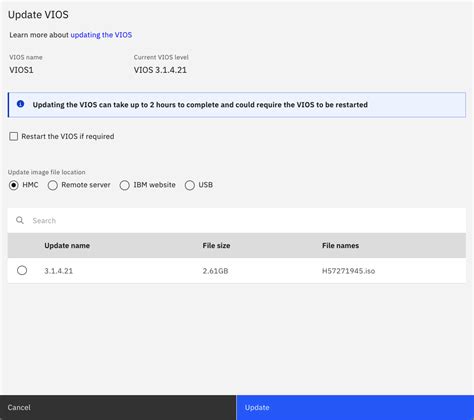 Updating The VIOS From The HMC