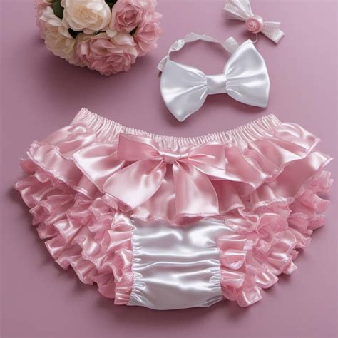 Frilly Girly Satin Sissy Panties With Bows And Rib By Sissynadine On