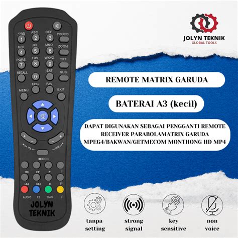 Jual Remote Receiver Parabola Matrix Garuda Tombol Cass Shopee Indonesia