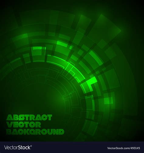 Abstract Dark Green Technical Background Vector Image