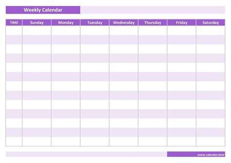 Downloadable Day Calendar Template With Time Slots For Better Planning