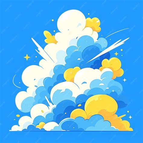 Premium Vector Dense Cloud Patterns Flowing Across The Sky