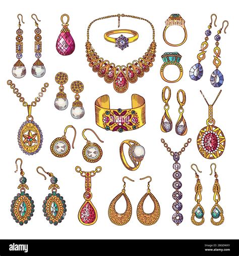 Vintage Luxury Jewelry Stock Vector Images Alamy