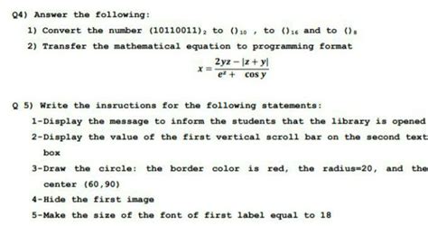 Solved 04 Answer The Following 1 Convert The Number Chegg Com