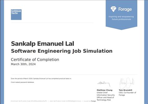 Software Engineering Simulation By Goldman Sachs Sankalp Emanuel Lal