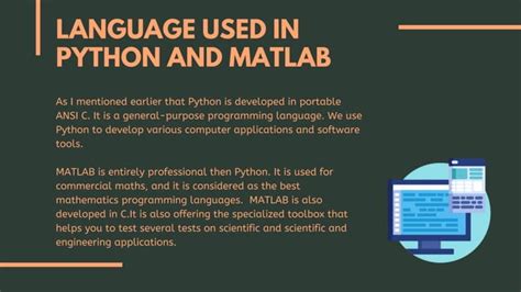 Python Vs Matlab Which One Is The Best Language Ppt