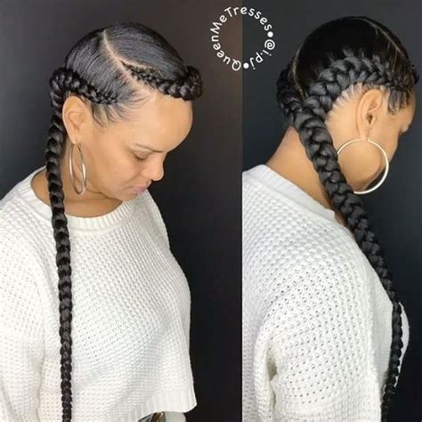5 Ways To Wear The Two Braid Cornrow Style Everyones Rocking Unruly Feed In Braids
