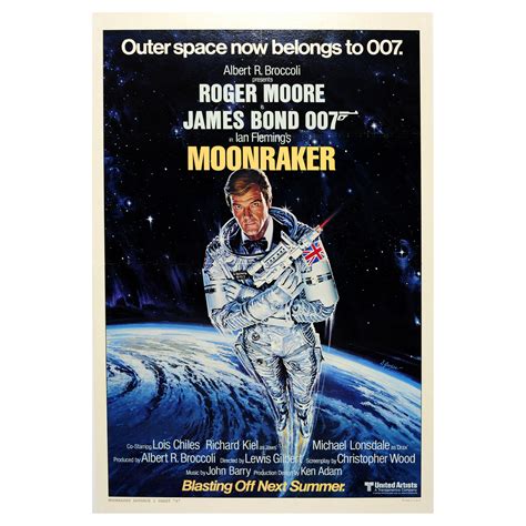Original Vintage Movie Poster Moonraker James Bond Spaceman 007 Style A