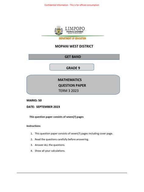 2023 Gr 9 Math Qp Septemb Pdf Classical Geometry Teaching Methods And Materials