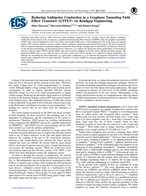 Reducing Ambipolar Conduction In A Graphene Tunneling Field Effect