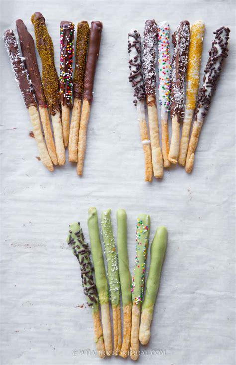 Easy Homemade Pocky Sticks Assorted Flavors What To Cook Today