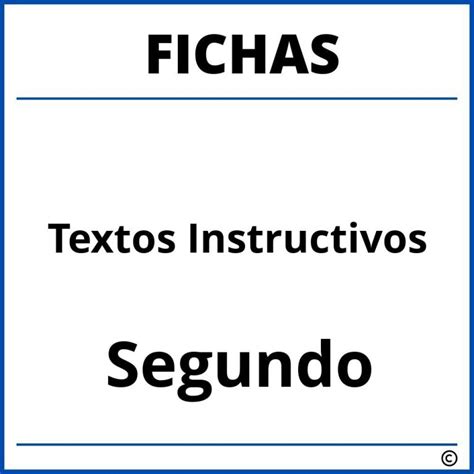 Fichas De Textos Instructivos Para Sexto Grado
