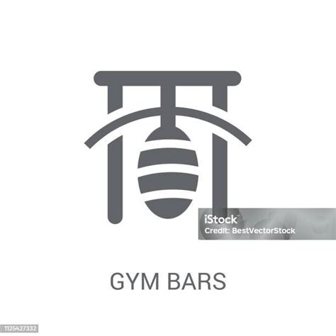 체육관 바 아이콘입니다 체육관과 피트 니스 컬렉션에서 흰색 배경에 유행 체육관 바 로고 개념 0명에 대한 스톡 벡터 아트 및 기타 이미지 Istock