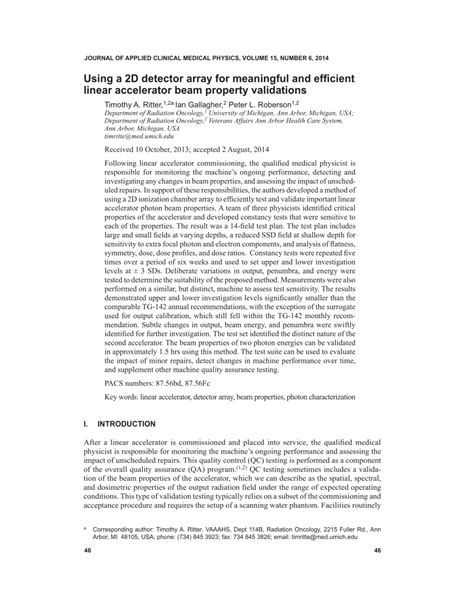 Pdf Using A 2d Detector Array For Meaningful And Efficient Linear