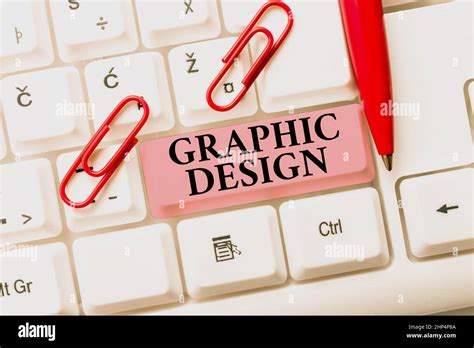 Hand Writing Sign Graphic Design Concept Meaning Art Or Skill Of Combining Text And Pictures In