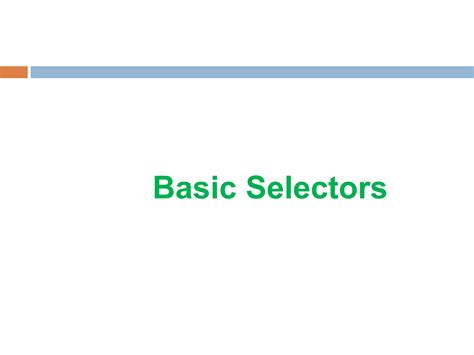 Jquery Selectors Pptx Web Design And Html Internet