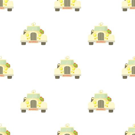 Premium Vector Wedding Car Pattern Seamless Background Texture Repeat Wallpaper Geometric Vector
