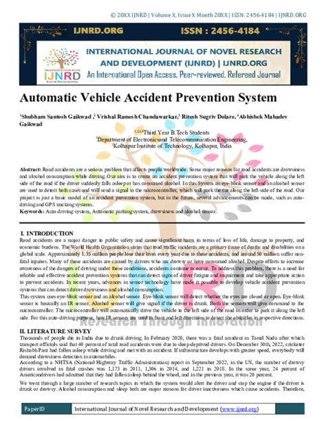 Doc Automatic Vehicle Accident Prevention System